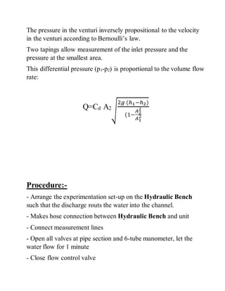 exp.9 flow meter demonstration | DOCX