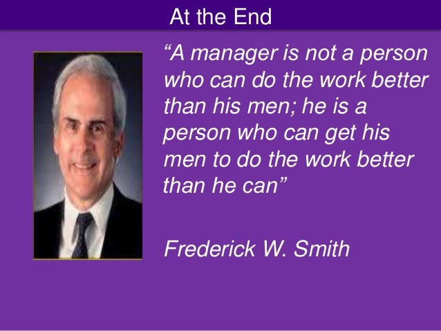Admired leader fred smith