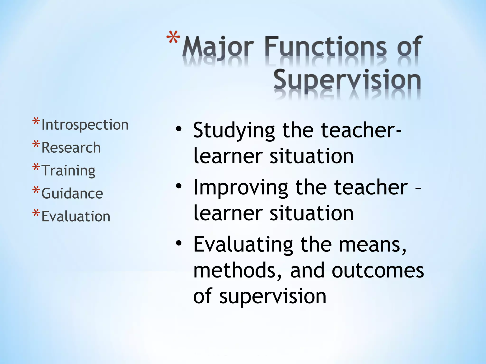 Administration and Supervision in Education | PPT