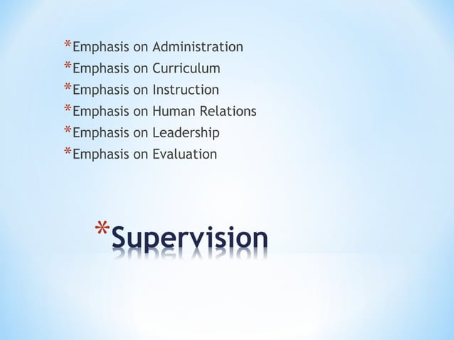 Administration and Supervision in Education | PPT