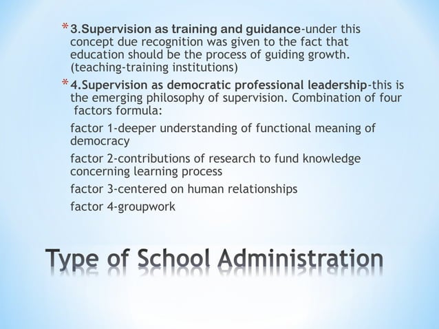 Administration and Supervision in Education | PPT