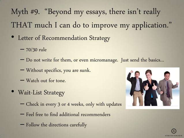 Admissionado debunking myths | PPT