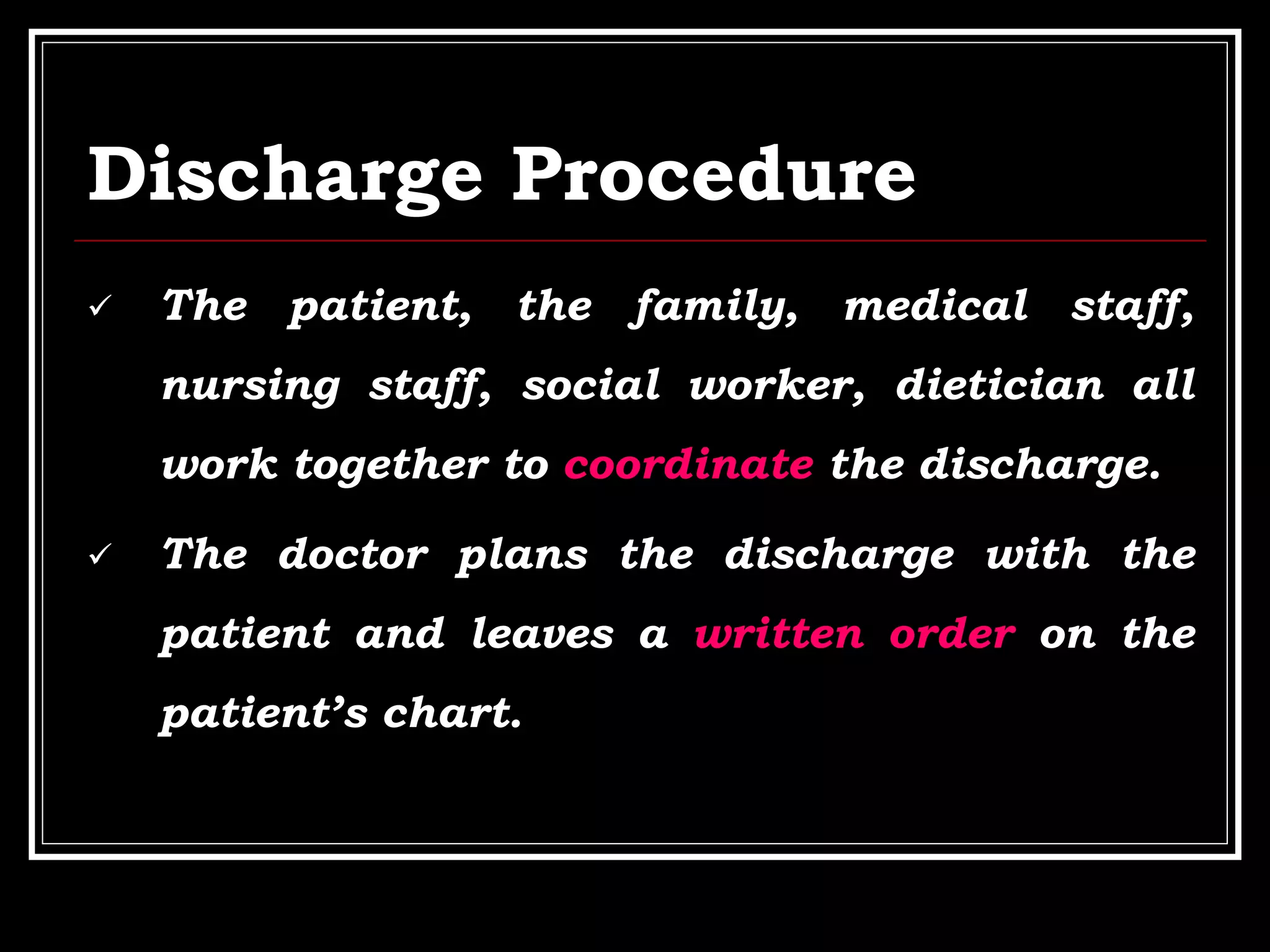 Admission and discharge | PPSX