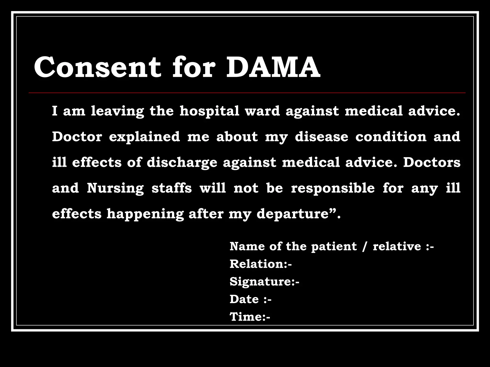 Admission and discharge | PPSX