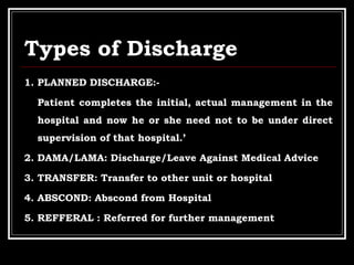 Admission and discharge | PPT