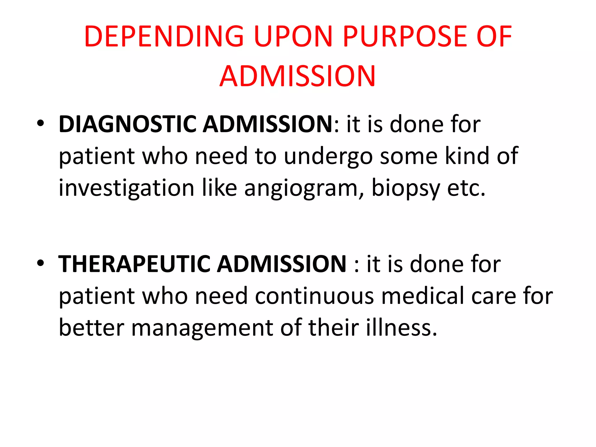 Admission and discharge | PPTX