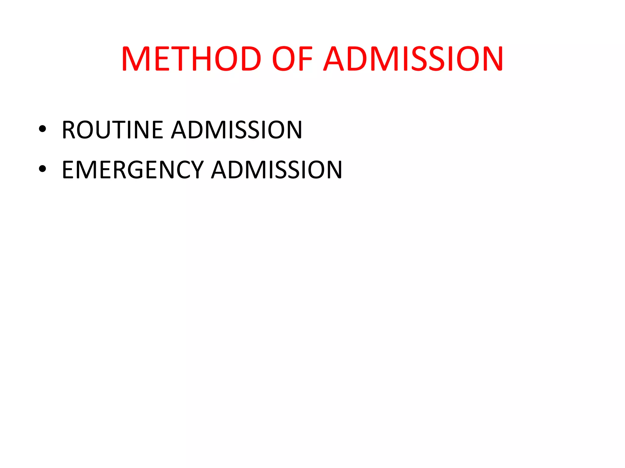 Admission and discharge | PPTX