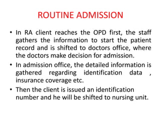 Admission and discharge | PPTX