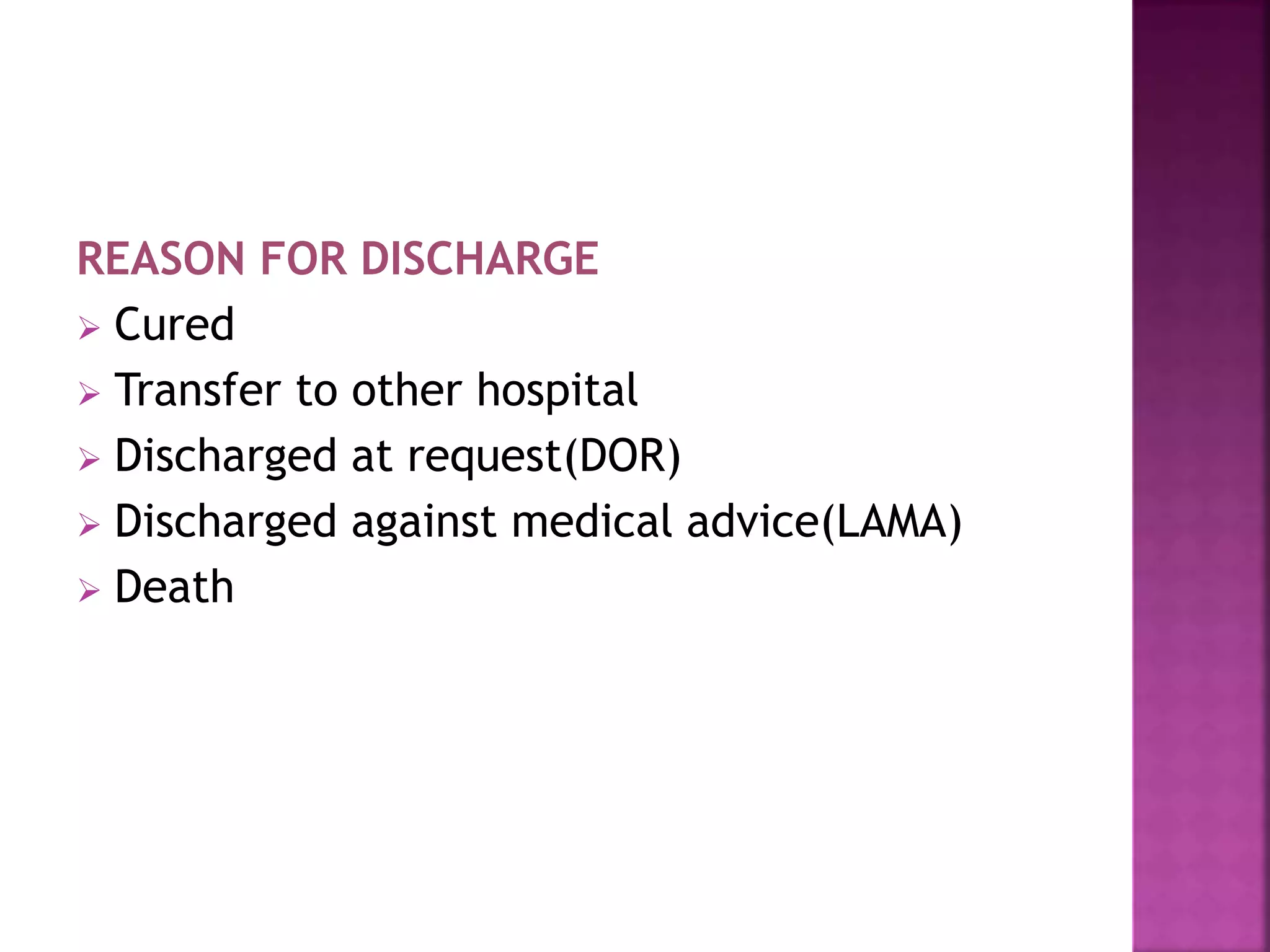 Admission and discharge | PPTX