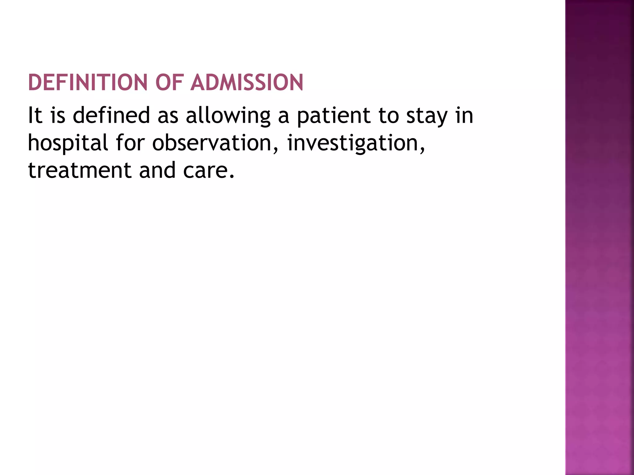 Admission and discharge | PPTX