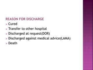 Admission and discharge | PPTX