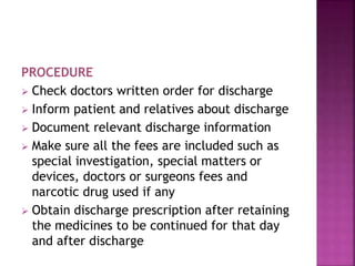 Admission and discharge | PPTX
