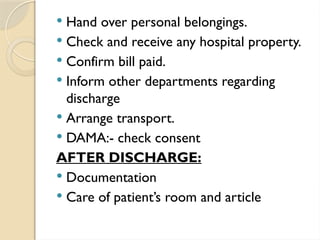 Hospital’s admission and discharge.pptx