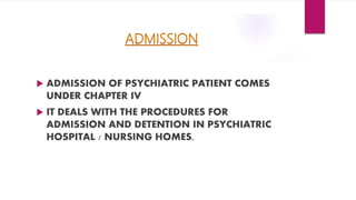 Admission and discharge procedure of psychiatric patients | PPTX
