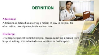 Admission and discharge of mentally ill | PPT