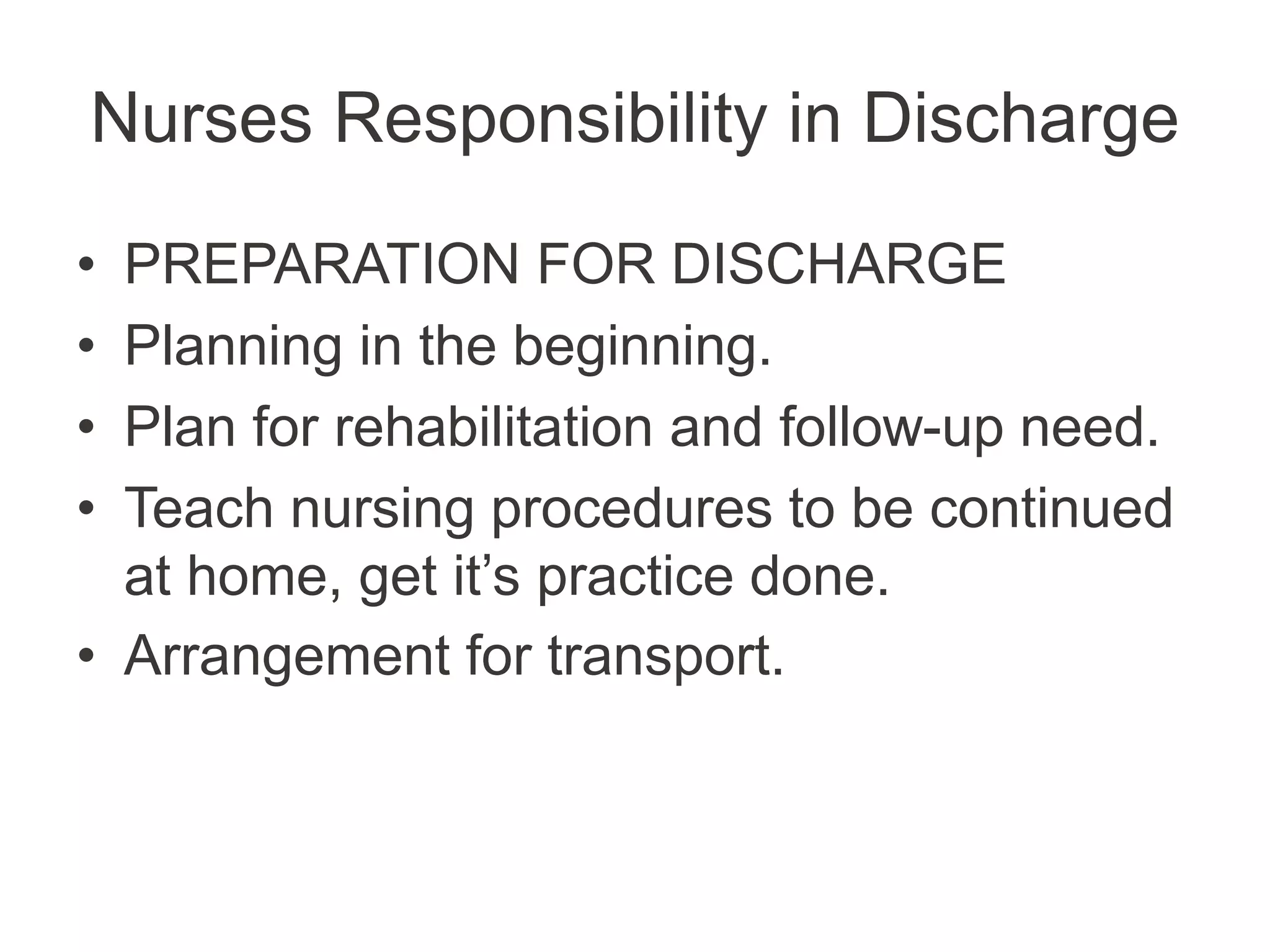 Admission and discharge process in nursing | PPTX