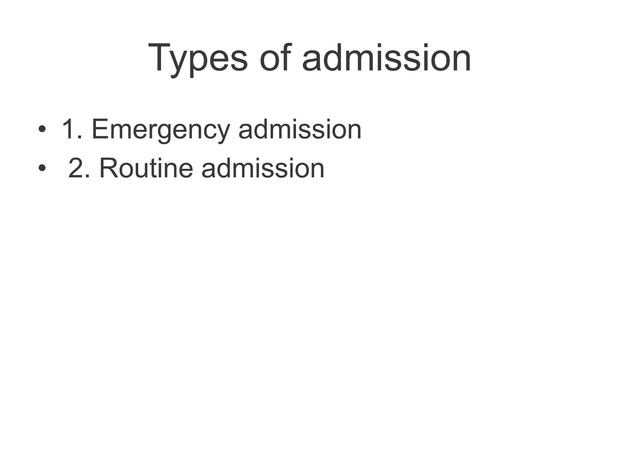 Admission and discharge process in nursing | PPTX