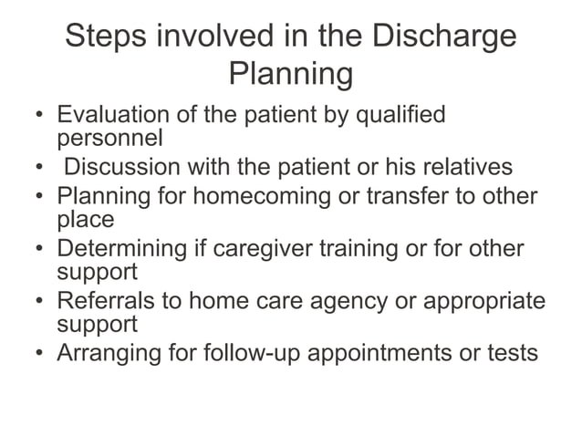Admission and discharge process in nursing | PPTX | Physical Therapy ...