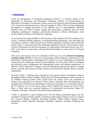 Admission booklet pg diploma courses cdac-v4 | PDF