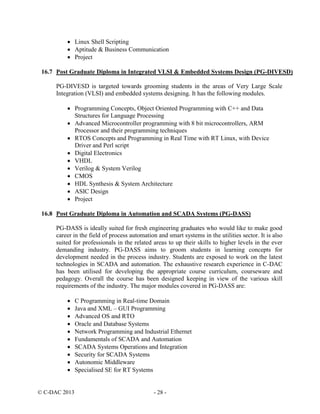 Admission booklet pg diploma courses cdac-v4 | PDF