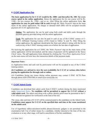 Admission booklet pg diploma courses cdac-v4 | PDF