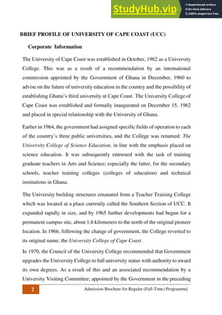 Admission Brochure For Regular (Full-Time) Programmes | PDF