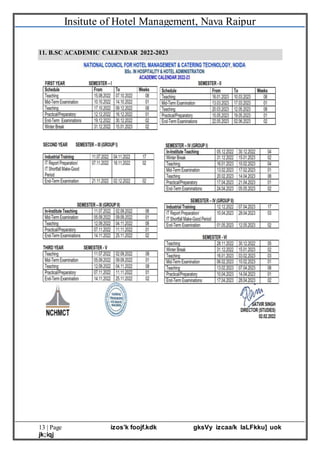 Admission Brochure IHM Raipur 2022-23 | DOCX | Hospitality Industry ...