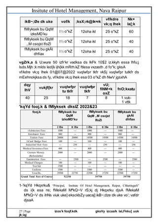Admission Brochure IHM Raipur 2022-23 | DOCX | Hospitality Industry ...