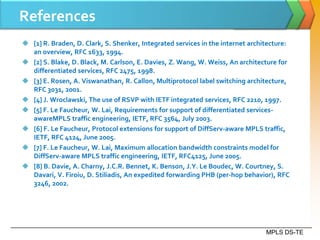 Admission Control Mechanism For Mpls Ds Te | PPTX