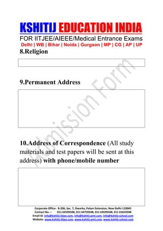 Admission form | PDF