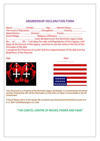 Admission for New initiates to join illuminati | PDF