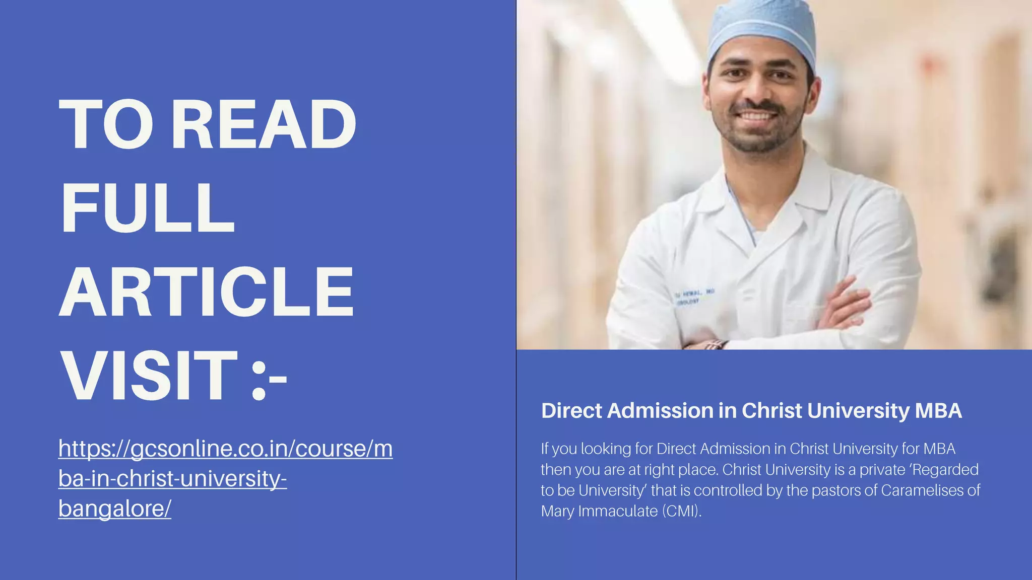 Admission in Christ University MBA | PPTX