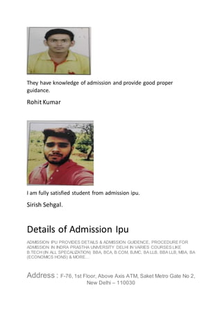 Admission ipu | DOCX