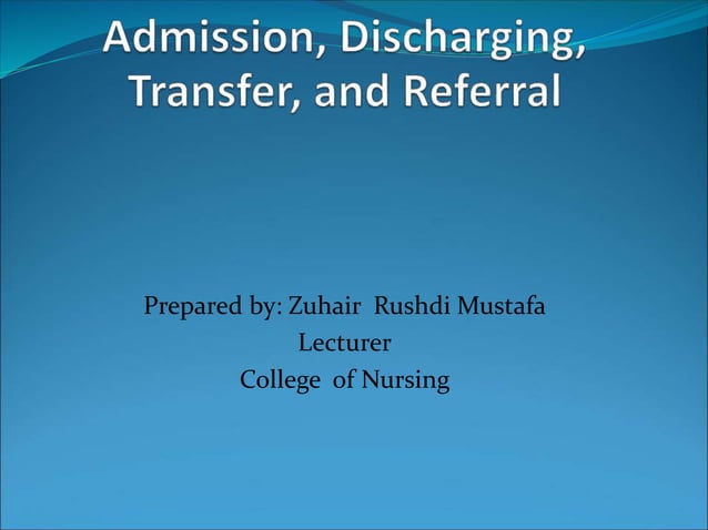 Admission lectutre | PPT