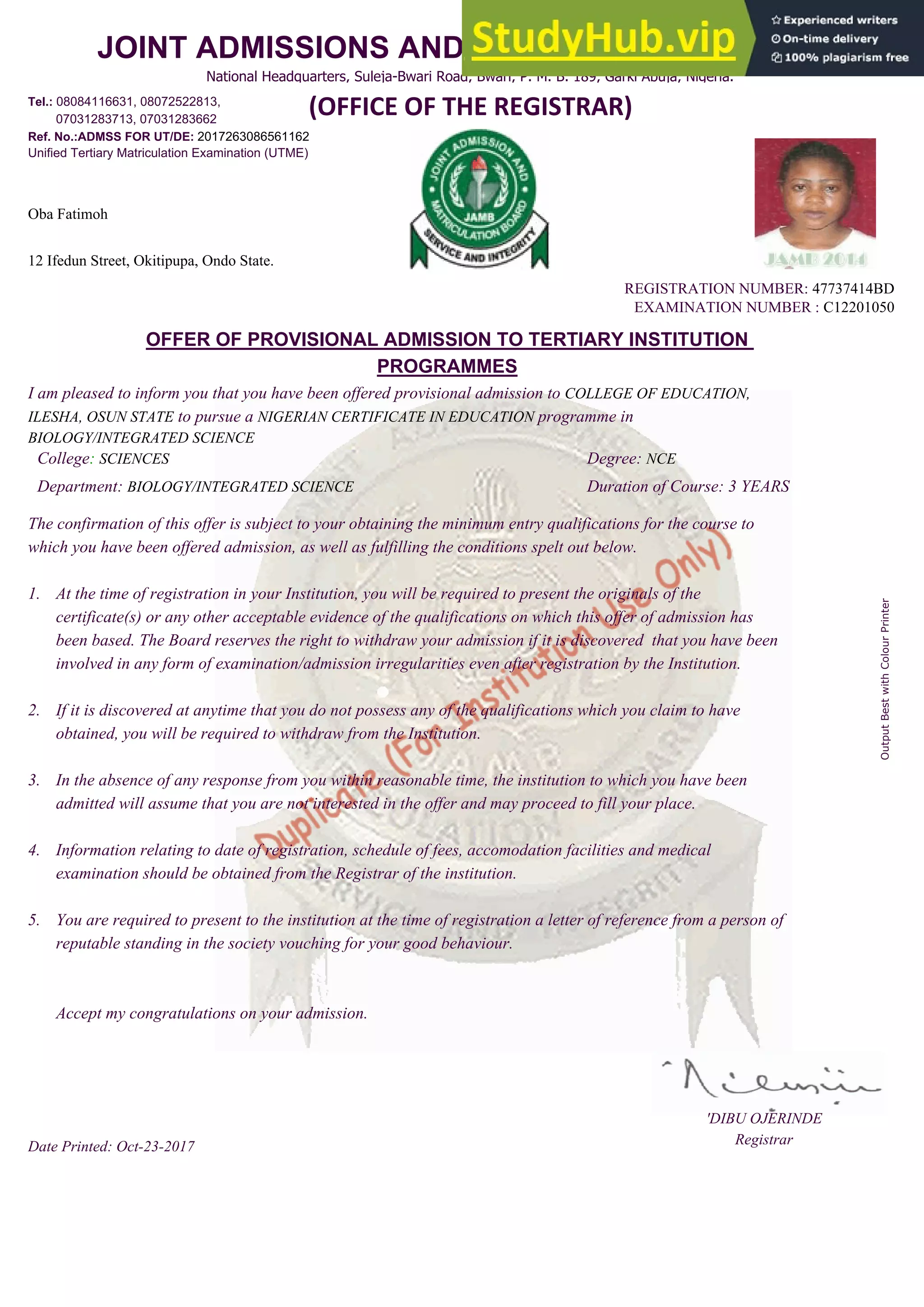 Admission Letter.PDF