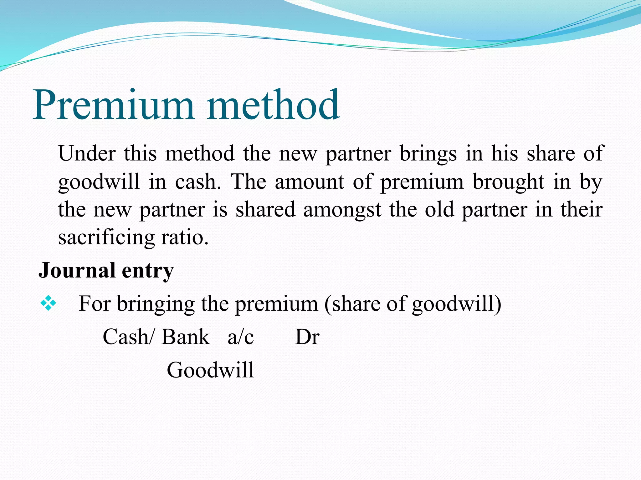 Admission of a partner | PPTX