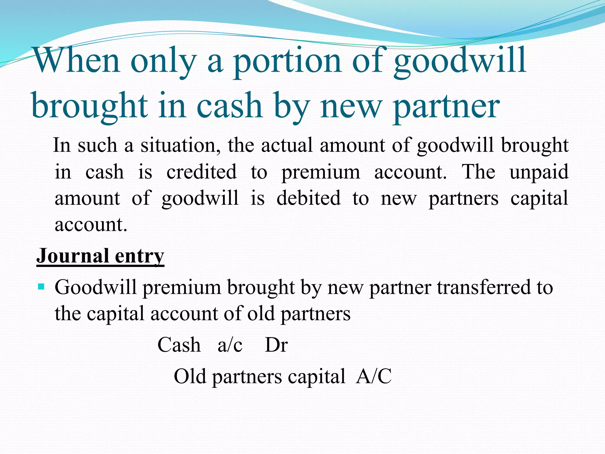 Admission of a partner | PPTX