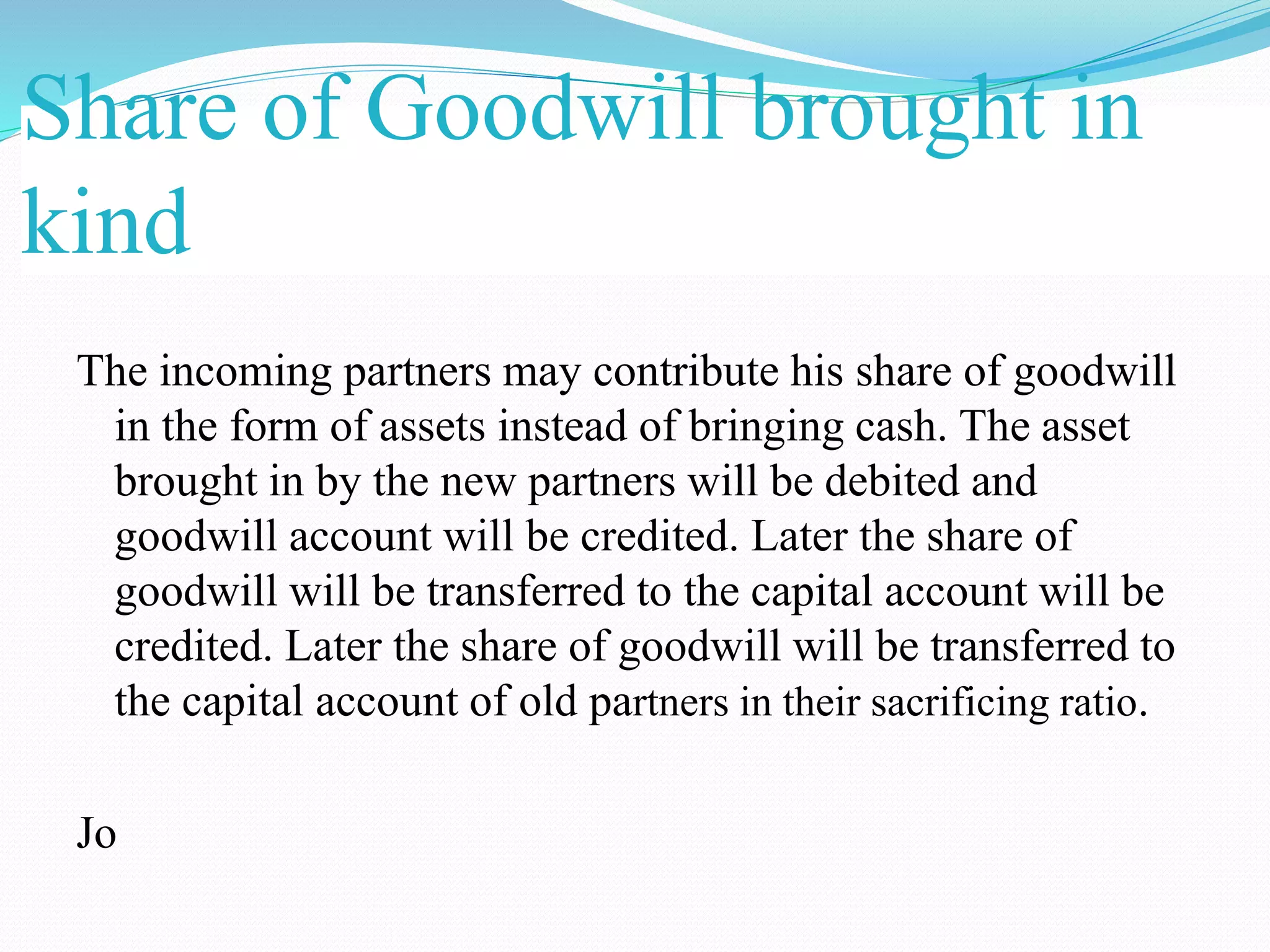 Admission of a partner | PPTX