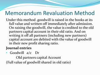 Admission of a partner | PPTX