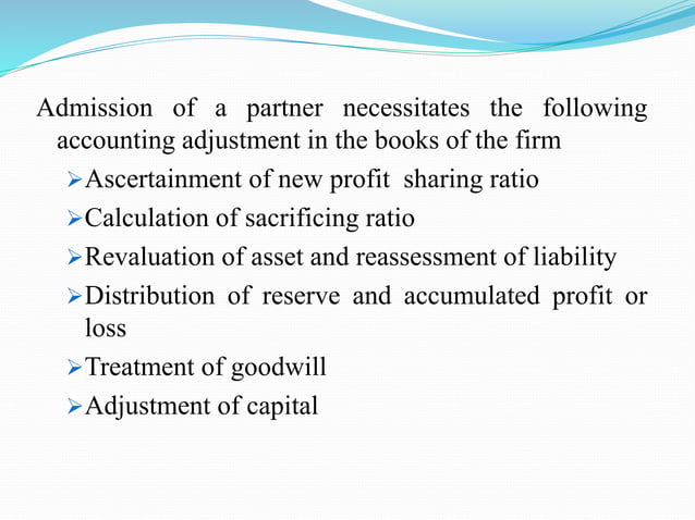 Admission of a partner | PPTX