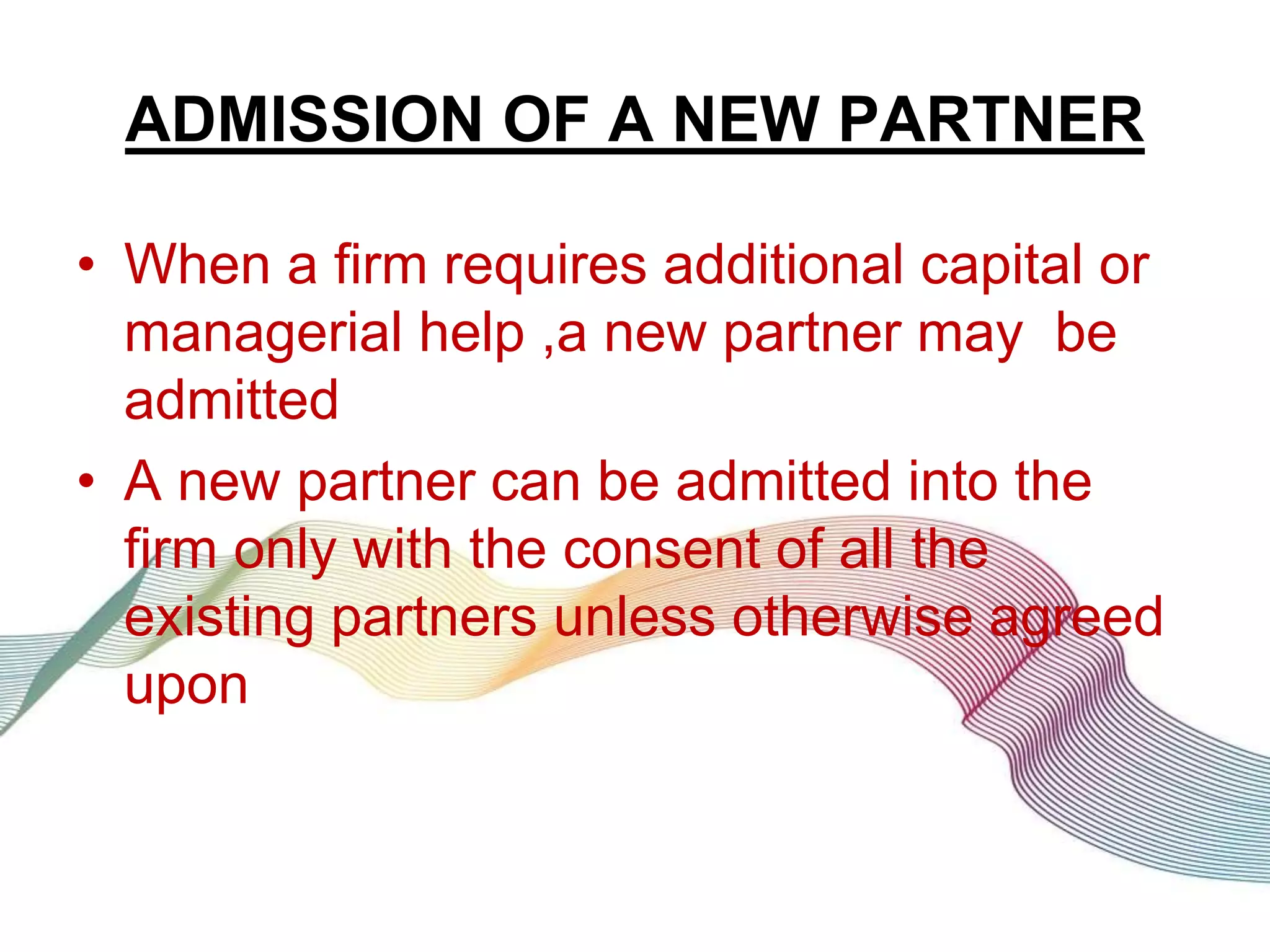 Admission of a partner | PPTX