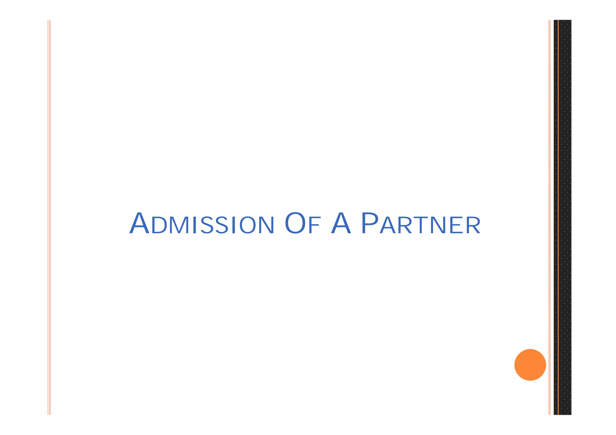 Admission of a partner | PDF