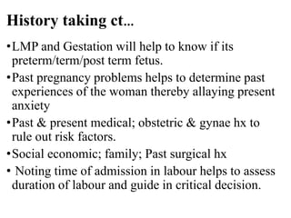 ADMISSION OF A WOMAN IN LABOUR and It's management 2.ppt