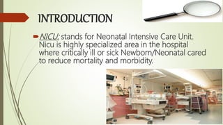 Admission of neonate in nicu | PPTX