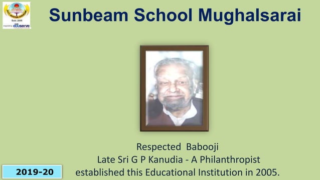 Admission Interface for 2020 Sunbeam Mughalsarai | PPT