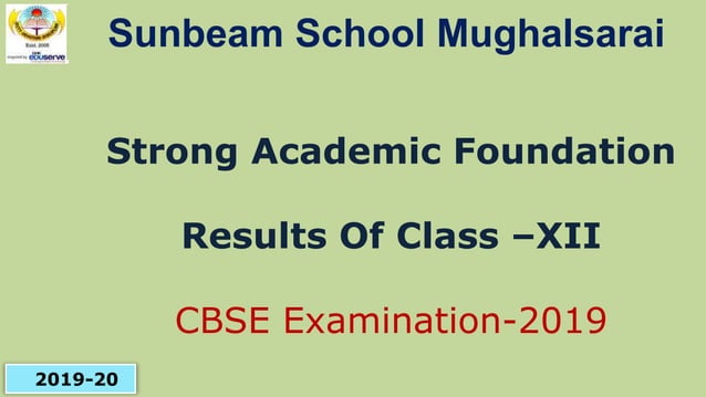 Admission Interface for 2020 Sunbeam Mughalsarai | PPT