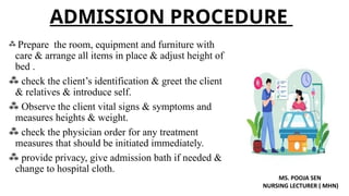 Admission Procedure and types in hospital pptx | PPTX