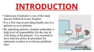 Admission Procedure and types in hospital pptx | PPTX