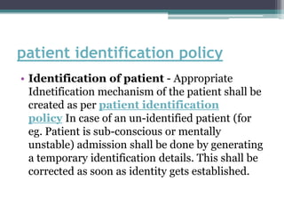 Admission Procedure for Hospital services NABH ppt.pptx