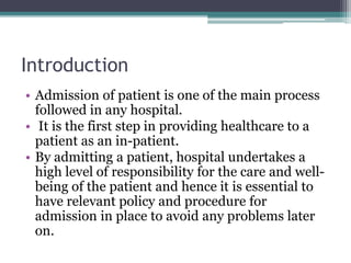 Admission Procedure for Hospital services NABH ppt.pptx